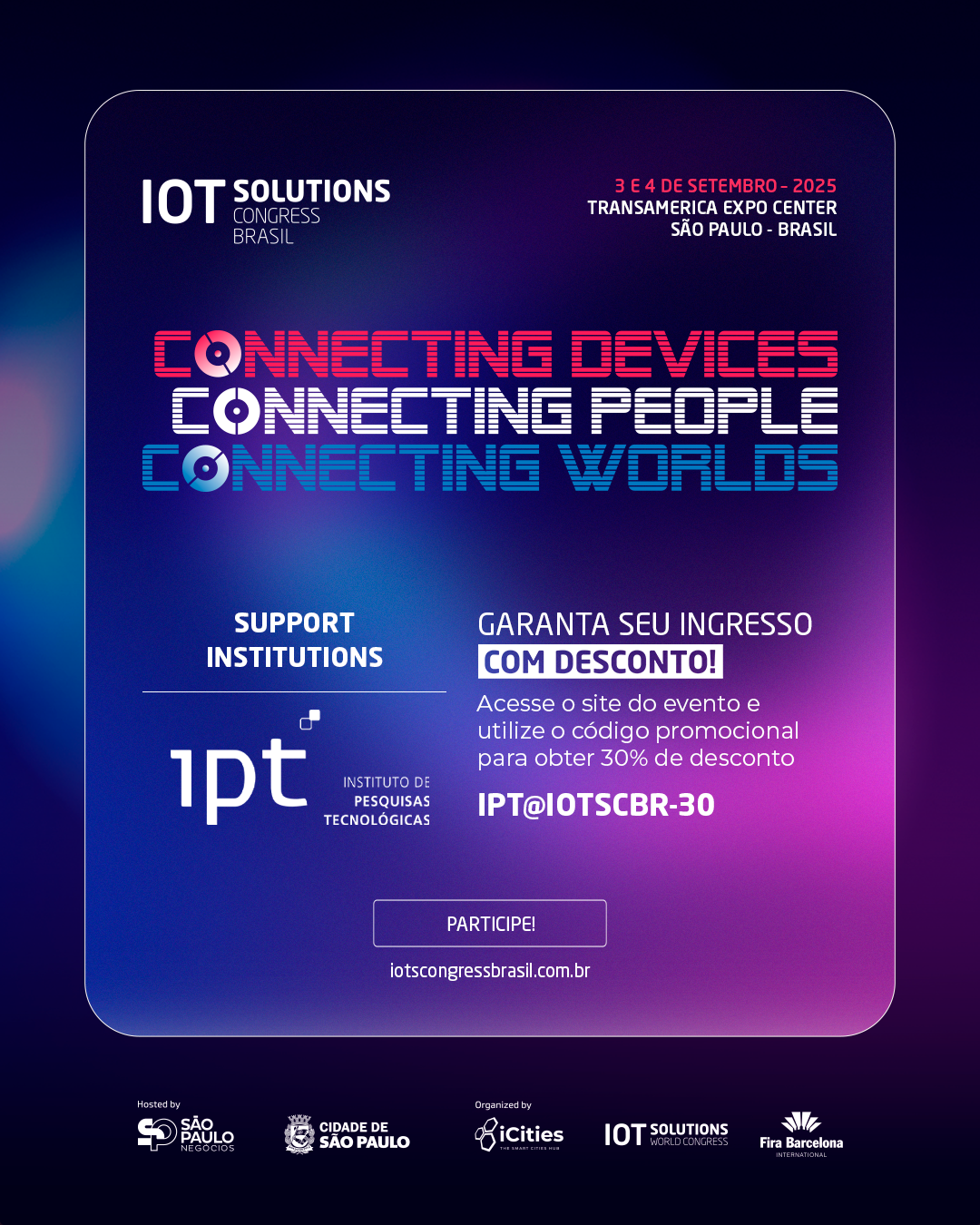 IOT Solutions Congress Brasil - Instituto de Pesquisas Tecnológicas